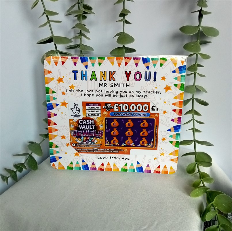 Custom Teacher Scratch Card Holder by Jojo Creates - Small Market