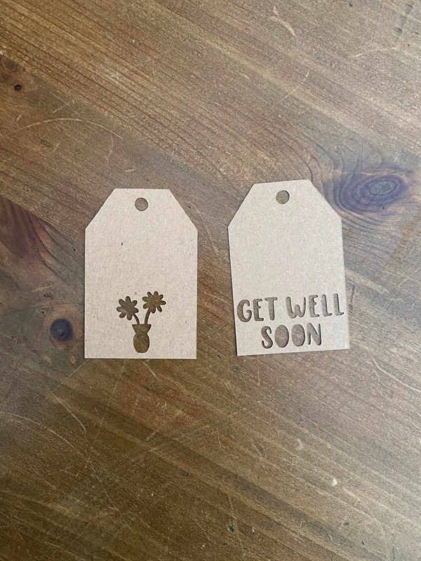 Get Well Soon Mini Gift Tag 12 Tag Set by NelliumCrafts - Small Market