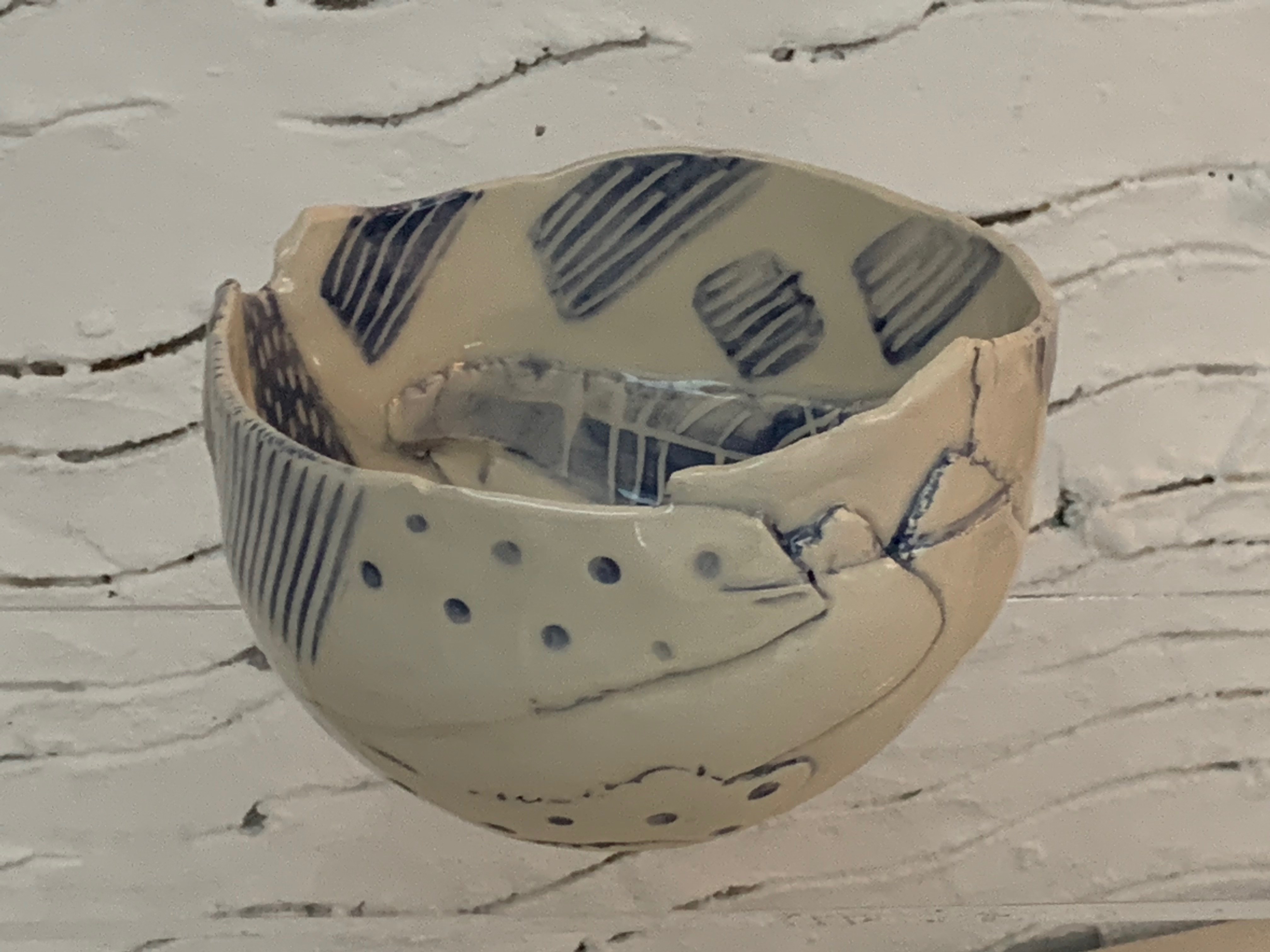Handmade ceramic blue bowl by Shelley Wood Studio - Small Market
