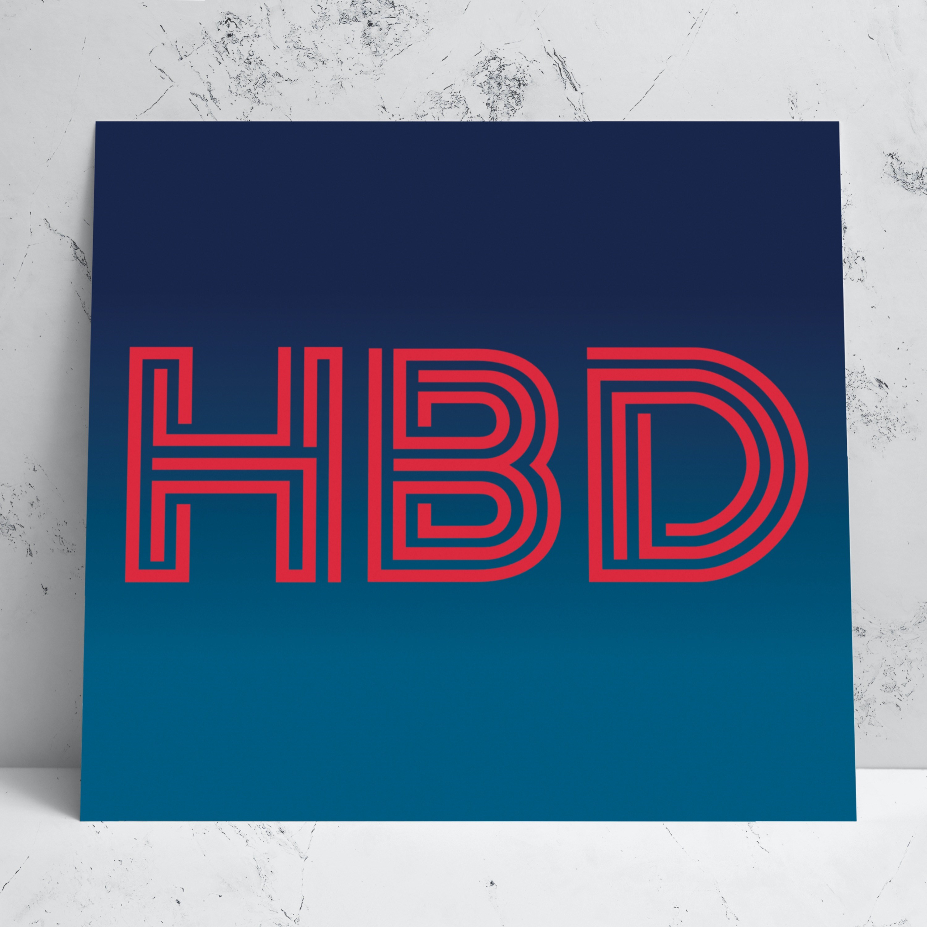 Hbd Birthday Card by Paper Soul Design - Small Market