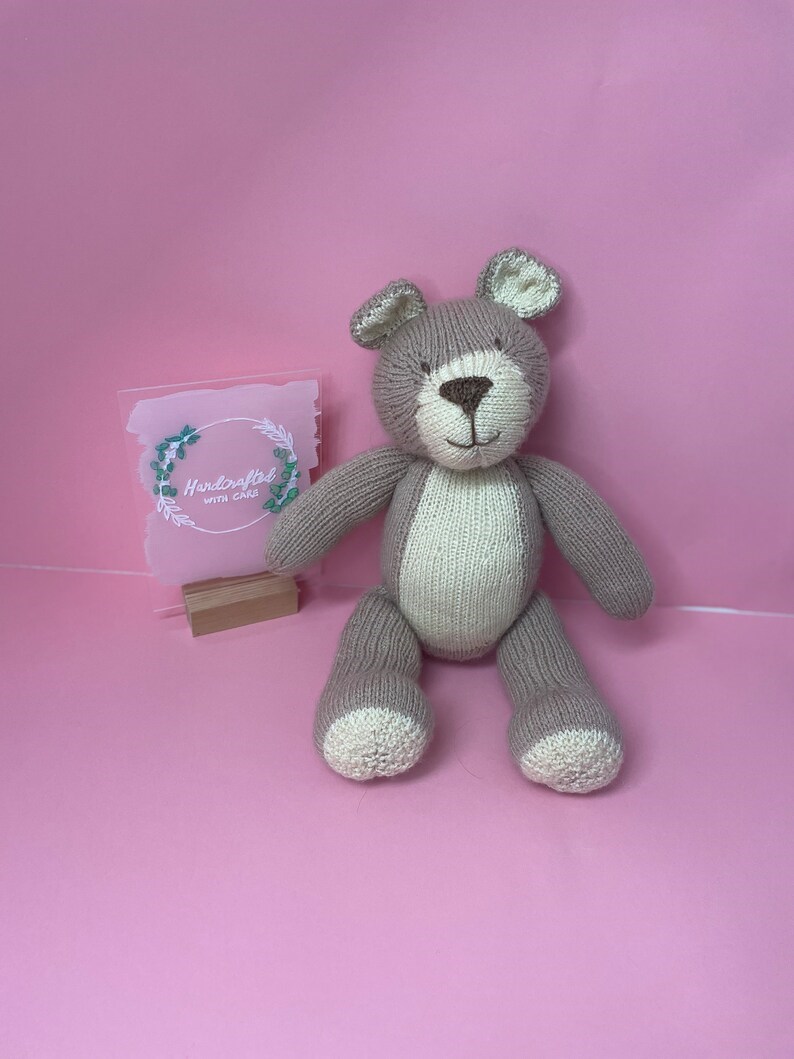 Knitted Teddy Bear by Handcrafted with care - Small Market