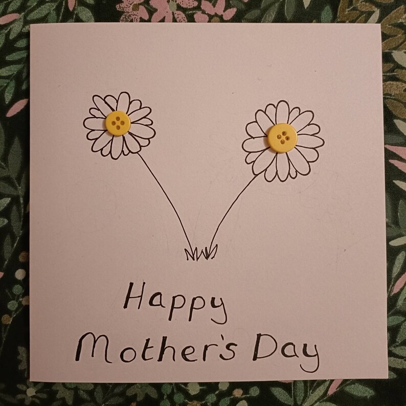 Mother's Day Daisy Handmade Card by Cards By Mibbles - Small Market