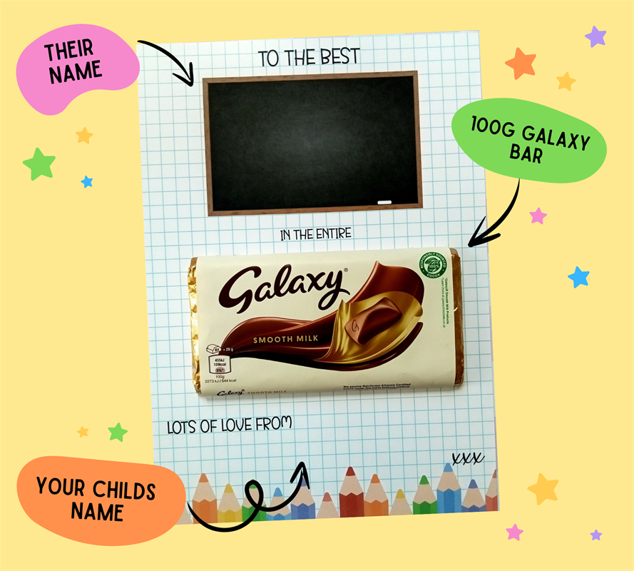 Personalised Teacher Galaxy Chocolate Board by Jojo Creates - Small Market