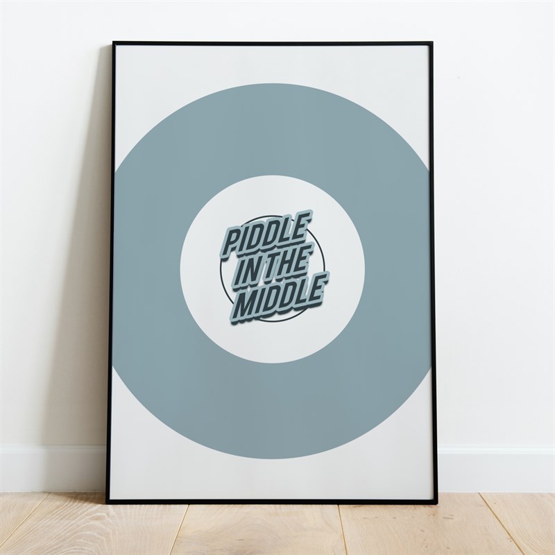 Piddle In The Middle Toilet Manners Print by Paper Soul Design - Small ...