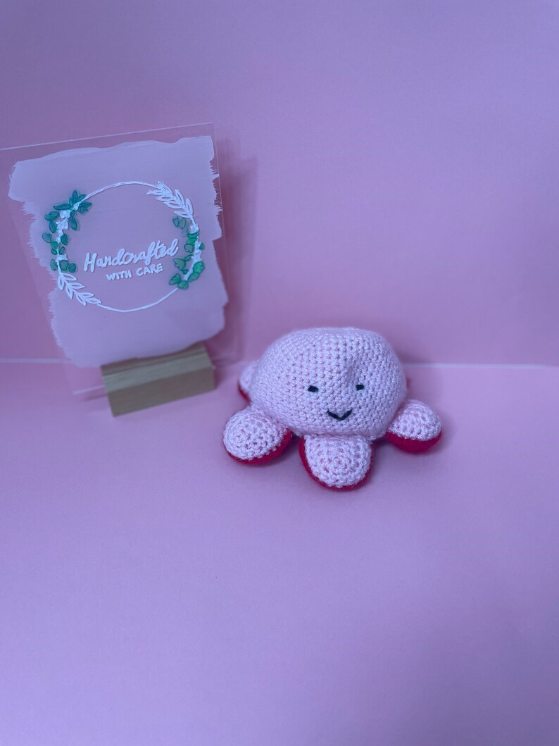 Reversible Mood Octopus Crochet Toy by Handcrafted with care - Small Market