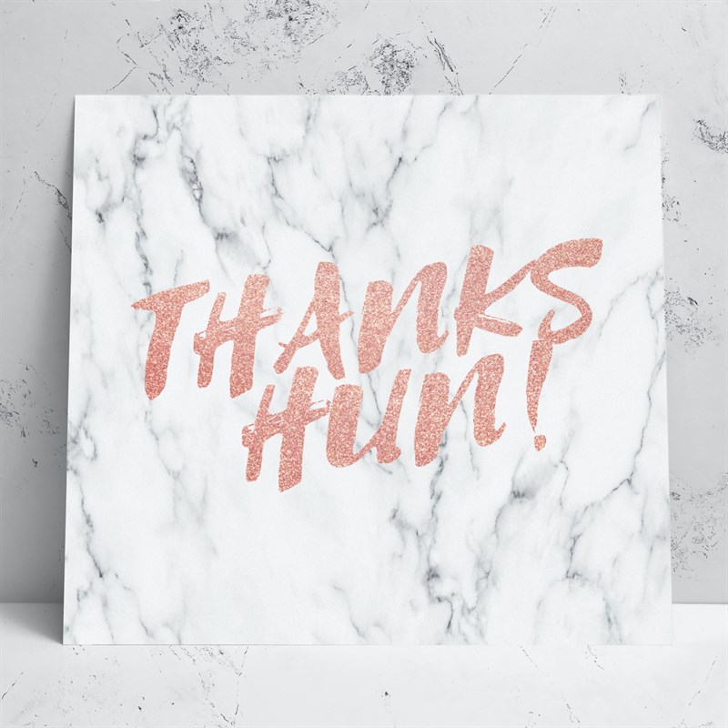 Thanks Hun Greeting Card by Paper Soul Design - Small Market