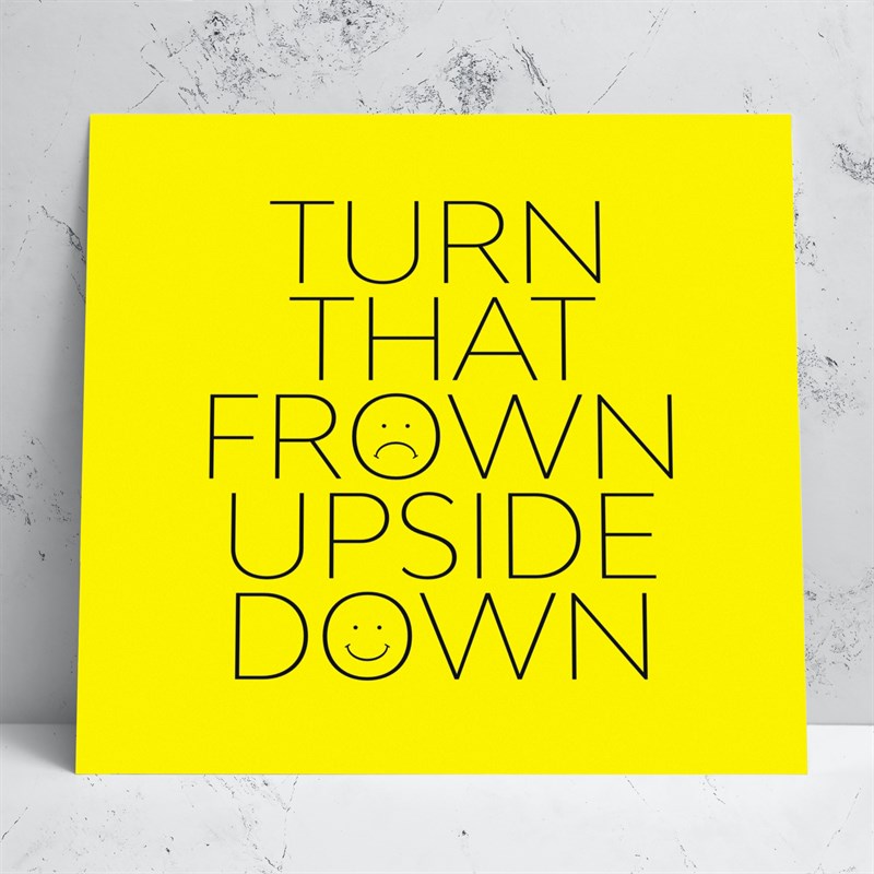 Turn That Frown Greeting Card by Paper Soul Design - Small Market