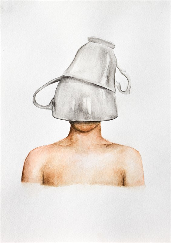 Watercolour Painting 'mug Head' by Art by Pagliari - Small Market